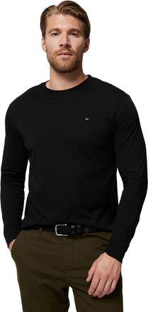 Tommy Jeans Herren 2er Pack Langarmshirts Slim mit Rundhalsausschnitt, Mehrfarbig (Black/Ecru), XXXL
