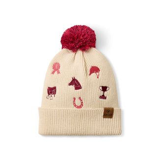 Ariat Kids Arlo Beanie Hat in Natural Patchwork, Size OS, by Ariat