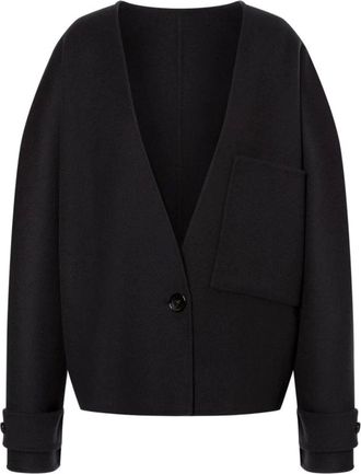 Philosophy di Lorenzo Serafini Femme, Vestes, Noir, Taille: 40 FR Veste &agrave; simple boutonnage et col en V