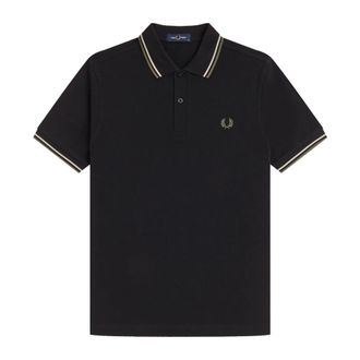 Fred Perry Homme, Tops, Noir, Taille: L Polo Chemises