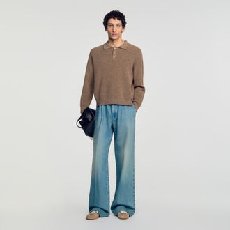 Sandro Poloshirt aus Alpakawolle