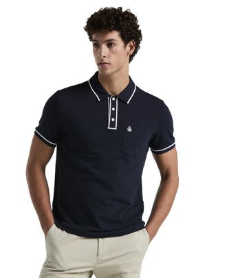 Original Penguin Herren Earl Polo Shirt Polohemd, Dunkler Saphir, L