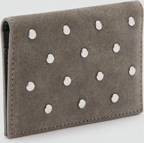 Mango Kartenetui aus Rauleder mit Nieten hellbraun/pastellbraun - Damen - Einheitsgr&ouml;&szlig;e - MANGO