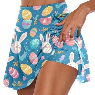 Generic Jupe Portefeuille Femme Culotte Taille Élastiquée Asymétrique Coton Plissées Automne Gainante Jupette Poches Charleston Superposés Doudoune Bretelle L