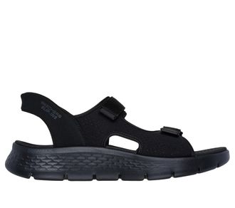 Skechers Herren Go Walk Flex Sandal Easy Entry Performance, Black and Lime Textile, 39.5 EU