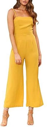 Generic Combinaison de femme charmante enveloppée avec fermeture éclair - Couleur normale - Pantalon tunique - Combinaison dété courte - Rouge, jaune, M