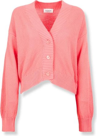 Laneus Femme, Pulls, Rose, Taille: 36 FR Fris&egrave; Cardigan