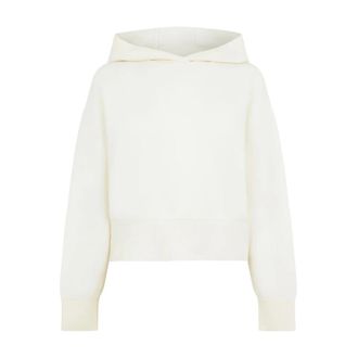 Canada Goose Wei&szlig;e Woll-Hoody-Jacke Made in Italy - - Sweatshirts & Hoodies - Damen - Wei&szlig; - L