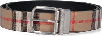 Burberry G&uuml;rtel - Reversible Check Belt With Leather - Gr. 100 - in Beige - f&uuml;r Damen