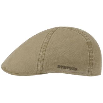 Stetson Texas Organic Cotton Flatcap Herren Nachhaltige Schiebermütze mit Bio-Baumwolle UV-Schutz Herrencap Frühling Sommer Dunkelbeige XXL (62-63 cm)