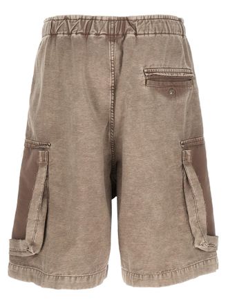 Miharayasuhiro Mens Gray Cotton Bermuda Shorts