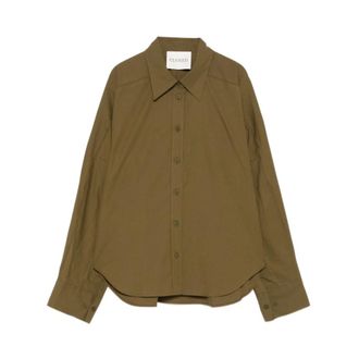 Closed Lang&auml;rmliges Hemd mit Knopfverschluss - - Blouses & Shirts - Damen - Gr&uuml;n - S