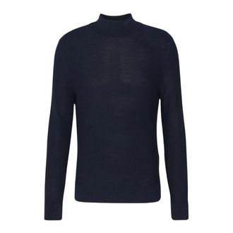 HUGO BOSS Homme, Pulls, Bleu, Taille: XL Pull en laine à col montant