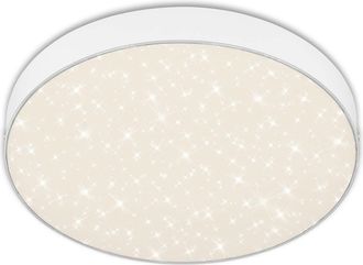 Briloner LED Deckenlampe mit Sternenhimmel, rahmenlos, neutralweiße Lichtfarbe, LED Lampe, Deckenleuchte, Wohnzimmerlampe, Schlafzimmerlampe, Küchenlampe, Deck