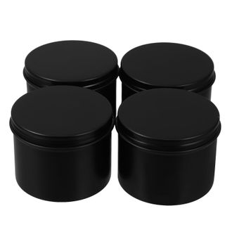BESPORTBLE Levemolo Schwarze Aluminium Dosen mit Schraubverschluss 120 ml - 4 St&uuml;ck Metallbeh&auml;lter f&uuml;r Tee Gew&uuml;rze Kosmetik Selbstgemacht Aufbewahrung Kompakt Fr