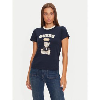 Guess T-Shirt V4BI10 KA260 Dunkelblau Regular Fit