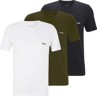 BOSS Herren Classic T-Shirts Kurzarm Shirts Pure Cotton Crew-Neck 3er Pack, Farbe:Mehrfarbig, Artikel:-967 Open Miscellaneous, Größe:2XL
