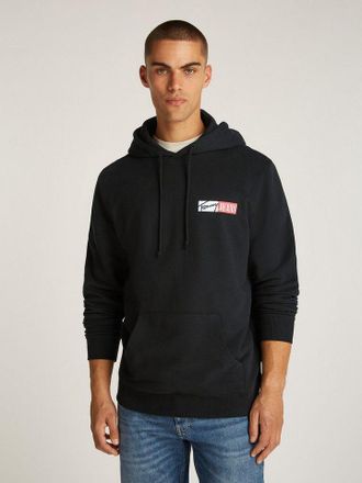 Tommy Jeans Plus Hoodie TJM REG ENTRY GRAPHIC HOODIE EXT in Großen Größen, Logodruck, Kängurutasche