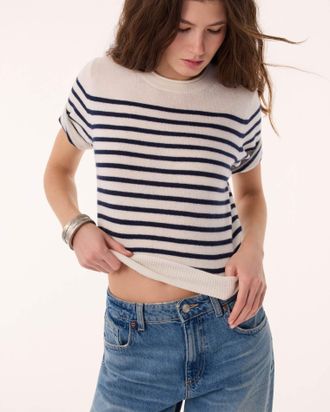 Kujten Pull col rond manches courtes mariniere - Pull Pablito