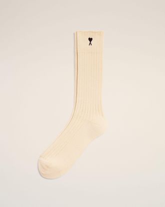 Ami Chaussettes beiges en coton Ami de Coeur Ivoire - 35-38 - Unisex