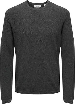 Only & Sons Pull en Maille ONSFELIX Pull-Overs Dark Grey Melange XXL Dark Grey Melange XXL