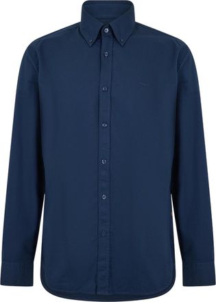 HUGO BOSS Rickert Hemd f&uuml;r Herren, Oxford-Stil, Lang&auml;rmlig (Blau)