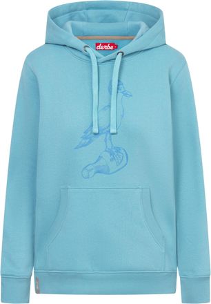 Derbe Hoodie Sturmmöwin Mono Damen Türkis Hellblau Kapuzenpullover GOTS XL | Hamburg | Kapuze | Pullover | Sweat