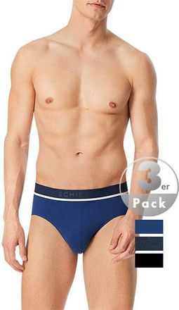 Schiesser Herren Slips blau Baumwolle unifarben