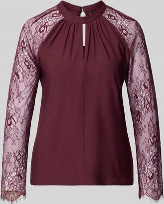 Vero Moda Longline Langarmbluse mit Spitzen&auml;rmeln