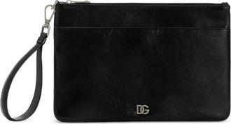 Dolce & Gabbana Homme, Sacs, Noir, Taille: ONE Size Tempesta Necessaire en cuir de veau