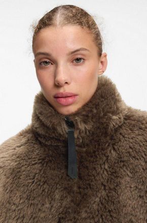 HUGO BOSS Fellimitatjacke Felver mit verstellbarem Saum