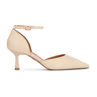 Kazar Pumps mit vollem Absatz und Kn&ouml;chelriemen - - Shoes - Damen - Beige - 39 EU