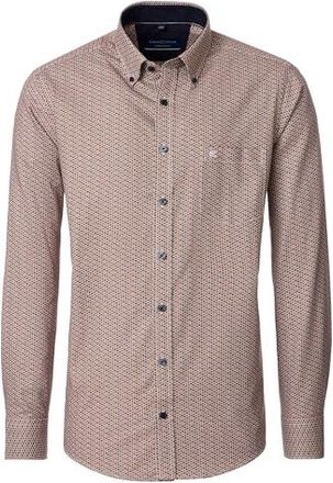 Casamoda Chemise d&eacute;contract&eacute;e imprim&eacute;e Comfort Fit, marron, L