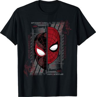 MARVEL Spider-Man Peter Parker & Miles Morales Split Mask T-Shirt