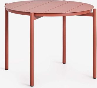 Sklum Runder Gartentisch &Oslash;110 cm aus Aluminium Elton Terracotta