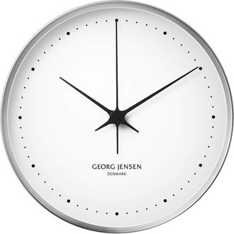 Georg Jensen Wanduhr HK Edelstahl-Weiß (30cm)
