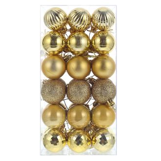 Amosfun 36St&uuml;cke Teiliges Weihnachtsball Dekor Hochwertige Weihnachtskugeln aus Langlebigem Kunststoff f&uuml;r Baum Party und Festliche Dekoration Farbenfroh und 