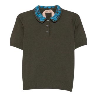 N&deg;21 A038 9004 Poloshirt - - Tops - Damen - Gr&uuml;n - XL