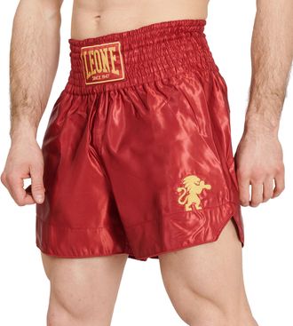 LEONE 1947 Unisex Pantaloncino Kick Basic Shorts 2-AB970, Bordeaux, XL