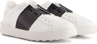 Valentino Garavani Calfskin with Contrast Band Sneaker - White
