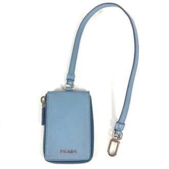 Prada Pre-owned Leder-Schl&uuml;sselanh&auml;nger - - Pre-owned - Damen - Blau - ONE SIZE