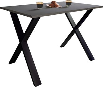 VCM Premium Holz Esstisch/H. 76 x B. 140 x T. 80 cm/K&uuml;chentisch Speisetisch Tisch Xona X