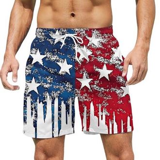 Generic Short de plage pour homme - Pantalon de plage d&eacute;contract&eacute; et tendance - Confortable - Vacances am&eacute;ricaines - Coupe r&eacute;guli&egrave;re, Noir, M