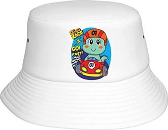 Generic Mode Seau Chapeau Mignon Dinosaure de Course Chapeaux de Soleil de Plage Pliable Bobs Femme pour Hommes Filles Camping