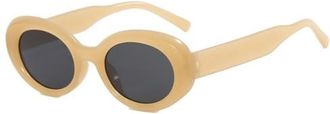 Generic Lunettes De Soleil Décoratives À Petite Monture For Homme Et Femme, Idéales For Les Vacances, Déplacements En Extérieur(Yellow)