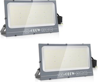 Loyal LED Strahler Au&szlig;en Fluter Aussen: 600W Superhell Scheinwerfer 3000K Warmwei&szlig; 60000LM - IP66 Wasserdicht Verstellbar mit B&uuml;gel f&uuml;r Garten, Garage, Spor