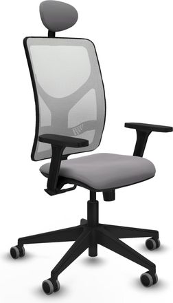 Piqueras y Crespo Schreibtischstuhl mit 3D-Armen, h&ouml;henverstellbarer Lendenwirbelst&uuml;tze und festem Kopfteil, ausgestattet mit 3-fach verstellbarer R&uuml;ckenlehne und Schau