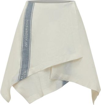 J.W.Anderson Femme, Jupes, Blanc, Taille: 34 FR Mini-jupe &agrave; panneaux mouchoir