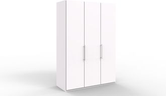 Wiemann Loft Kleiderschrank, Schlafzimmerschrank, Gleittürenschrank, Drehtürenschrank, Holz, weiß, 150 x 216 x 58 cm