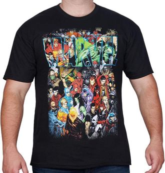 MARVEL Herren Team Ups Group Shot T-Shirt - Schwarz - 3X-Groß